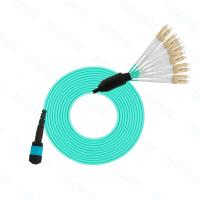 China MPO / MTP OM3 Optical Fiber Patch Cord MultimodeAssemblies For Data Centers for sale