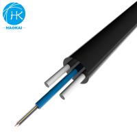 China Outdoor FTTH Drop Cable Strand Wire FRP 1core Self Supporting Fiber Optic Cable for sale