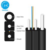 China Indoor FTTH Drop Cable 2core 4core FRP Steel Wire FTTH Fiber To The Home for sale