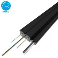 China FTTH Aerial Fiber Optic Cable 2core Outdoor Drop Fiber Cable With LSZH Black Color for sale