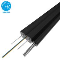 China FTTH Aerial Fiber Optic Cable 2core Outdoor Drop Fiber Cable With LSZH Black Color for sale