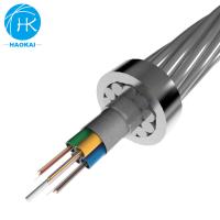 China 6 Core Armored OPGW Fiber Cable 8f Aerial Fiber Optic Cable Ground Wire for sale