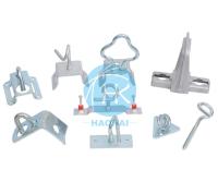 China FTTH Heavy Duty Clamp Overhead Aerial Galvanized C Or S Type Wall Mounted Cable Hook for sale