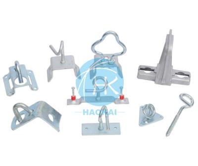 China FTTH Heavy Duty Clamp Overhead Aerial Galvanized C Or S Type Wall Mounted Cable Hook for sale