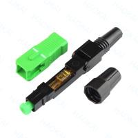 China SC APC Fiber Optic Fast Connector 55mm Length Fiber Optic Quick Connector for sale