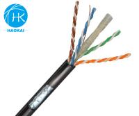 China Jelly Filled UTP CAT6 Cable With Messsenger Outdoor Aerial Network Cable for sale