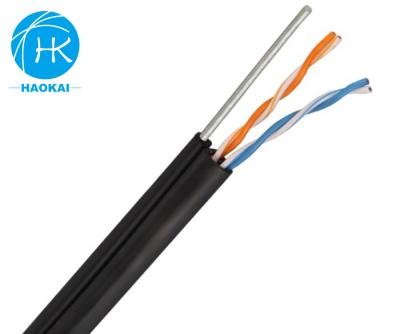 China Outdoor 2 Pair Lan Cable UTP CAT5E With Messenger 4pr 24awg for sale
