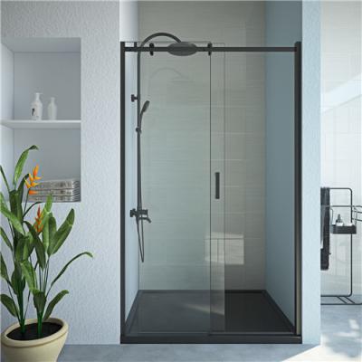 China black  Stainless Sliding 6mm Tempered Glass Shower Door1200X1950mm for sale