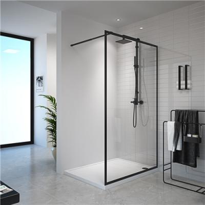 China black  Stainless Sliding 6mm Tempered Glass Shower Door 1200X2000mm for sale