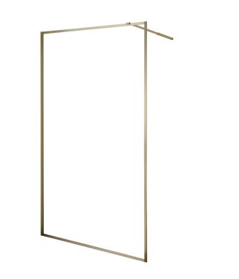 China golden   Stainless Sliding 6mm Tempered Glass Shower Door 1200X2000mm for sale