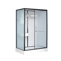 China Shower Cabins White  Acrylic ABS Tray  1100*800*2150mm black aluminium for sale