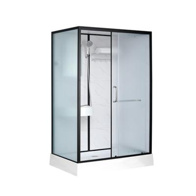 China Shower Cabins White  Acrylic ABS Tray  1100*800*2150mm black aluminium for sale