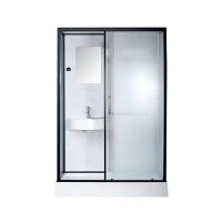 China Shower Cabins White  Acrylic ABS Tray  1200*800*2150mm black aluminium for sale