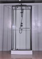 China Fashion Pivot Door， Corner Shower Stalls , Square Shower Cabin with  white  acrylic tray for sale