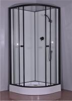 China 900*900*2150mm Black  Aluminium Alloy Frame Toughened Glass Shower Cabin for sale