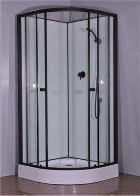 China 900*900*2150mm Black  Aluminium Alloy Frame Toughened Glass Shower Cabin for sale