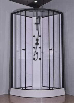 China Bathroom Shower Cabins , Shower Units 850 X 850 X 2250 mm Black aluminium for sale