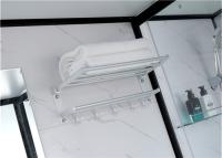 China Shower Cabins White  Acrylic ABS Tray 1900*1200*2150mm  black  aluminium  side open for sale