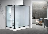 China Shower Cabins White  Acrylic ABS Tray 1900*1200*2150mm  black  aluminium  side open for sale