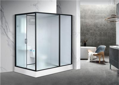 China Shower Cabins White  Acrylic ABS Tray 1900*1200*2150mm  black  aluminium  side open for sale