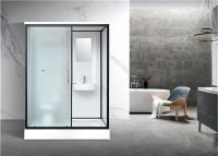 China Shower Cabins White  Acrylic ABS Tray  1600*1200*2150mm black aluminium for sale