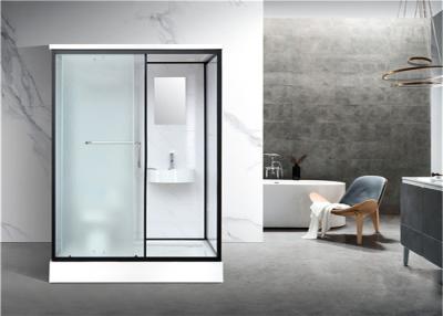 China Shower Cabins White  Acrylic ABS Tray  1600*1200*2150mm black aluminium for sale