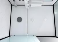 China Shower Cabins White  Acrylic ABS Tray 1700*1200*2150mm  black  aluminium for sale