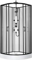 China Bathroom Shower Cabins , Shower Units 850 X 850 X 2250 mm  Black aluminium for sale