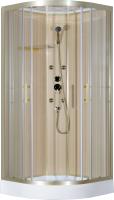 China Shower Cabin with White  acrylic tray 900*900*2150cm   gold alumimium for sale