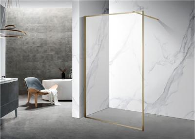 China golden   Stainless Sliding 6mm Tempered Glass Shower Door 1200X2000mm for sale