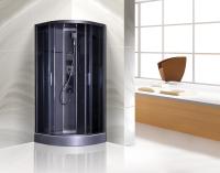 China Dark Grey Profiles Quadrant Shower Cubicles , Curved Corner Shower Units for sale