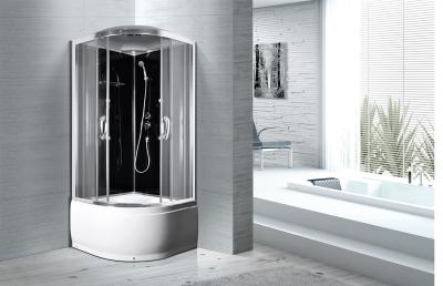China Custom Large Sliding Door Shower Cubicles Chrome Aluminium Materials KPN2048 for sale