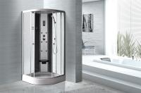 China Matt Silver Profiles Curved Glass Shower Enclosures , Enclosed Shower Cubicles for sale