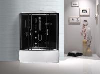 China Black  Profiles Enclosed Bath Shower Unit , Complete Shower Stall Kits for sale