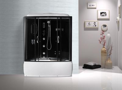 China Black  Profiles Enclosed Bath Shower Unit , Complete Shower Stall Kits for sale