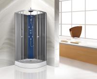 China Simple Structure Curved Shower Stall Aluminum Paint With Shower Holder for sale