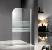 China Bathing 1400x800mm Glass Shower Enclosures With Serigraphy Painted for sale