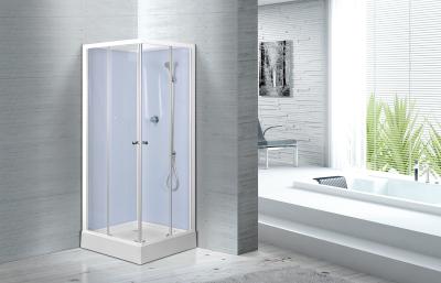 China Waterproof White Painted Profiles Glass Shower Cabins , Glass Shower Stall Kits for sale