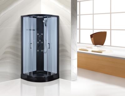 China Circle Black ABS Tray Quadrant Shower Cubicles , 900MM Quadrant Shower Enclosure for sale