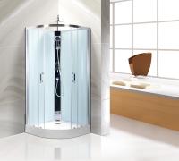 China Comfort Bathroom Curved Shower Stall Kits Customized Free Standing Type for sale