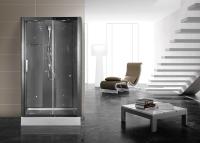 China Matt Black Profiles Corner Shower Stall , Corner Shower Cubicles 1200 X 800 X 2200 mm for sale