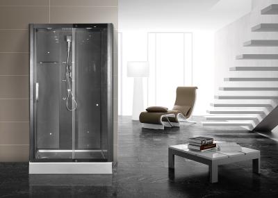 China Matt Black Profiles Corner Shower Stall , Corner Shower Cubicles 1200 X 800 X 2200 mm for sale