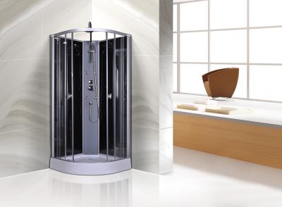 China Circle Grey Quadrant Shower Cubicles 900 X 900 X 2250 MM ABS Tray Chrome Profiles for sale