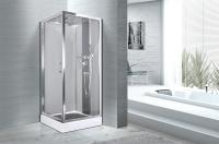 China Square 900 X 900 Bathroom Shower Cabins White ABS Tray Chrome Profiles for sale