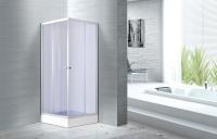 China 4mm Smoke Glass Convenient Square Bathroom Glass Shower Enclosures Free Standing CE SGS Certification for sale