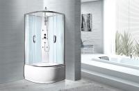 China White ABS Tray Chrome Profiles Bathroom Shower Cabins 900 X 900 X 2350 mm for sale