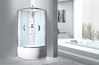 China White ABS Tray Chrome Profiles Bathroom Shower Cabins 900 X 900 X 2350 mm for sale
