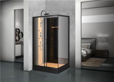 China Shower Cabin with White  acrylic tray 1200*800*2250cm black  aluminium for sale