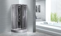 China Quadrant Shower Cubicles 900 X 900 X 2100 MM Circle Grey ABS Tray Chrome Profiles for sale