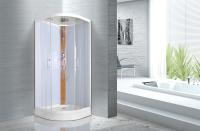 China Curved Corner 900 X 900 X 2150mm Bathroom Glass Cabin for sale